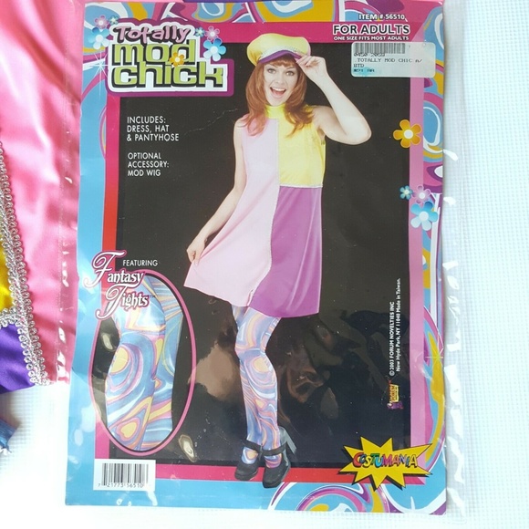 Forum Novelties | Dresses | Halloween Totally Mod Chick 3 Piece Costume ...